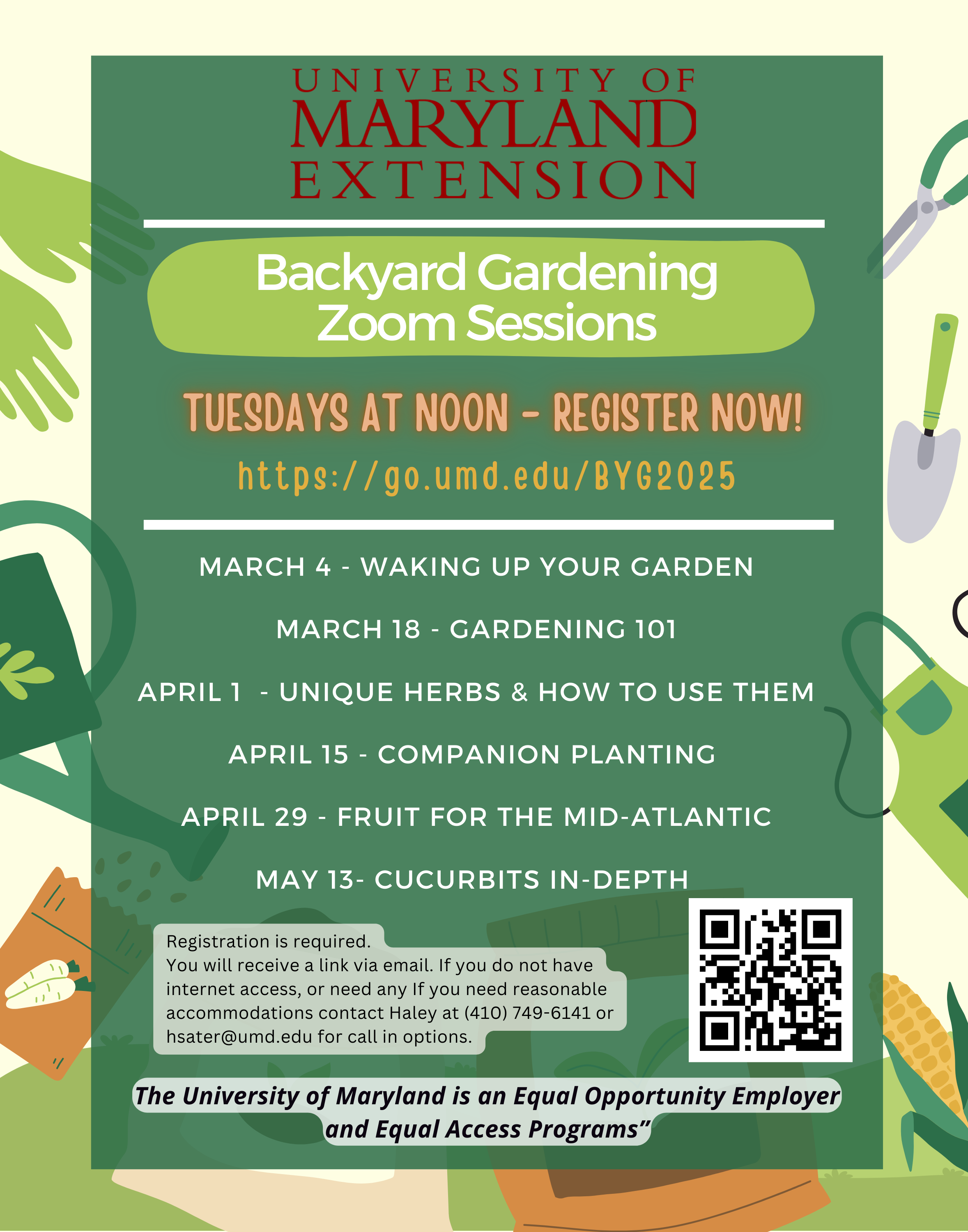 Backyard Gardening Webinar series 2025 | College of Agriculture ...